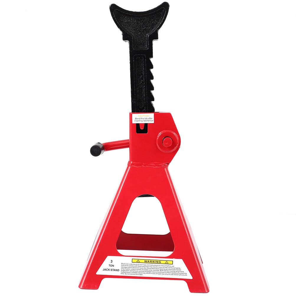 ROADFAR 3 Ton 1 Pair Jack Stands For Car Truck Auto Lift, Red