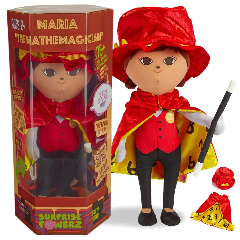 Surprise Powerz Learning Plush Doll Bundle for Girls - 16" Maria The Mathemagician, Vera The Vet, Codie The Coder, and Astro The Astronaut