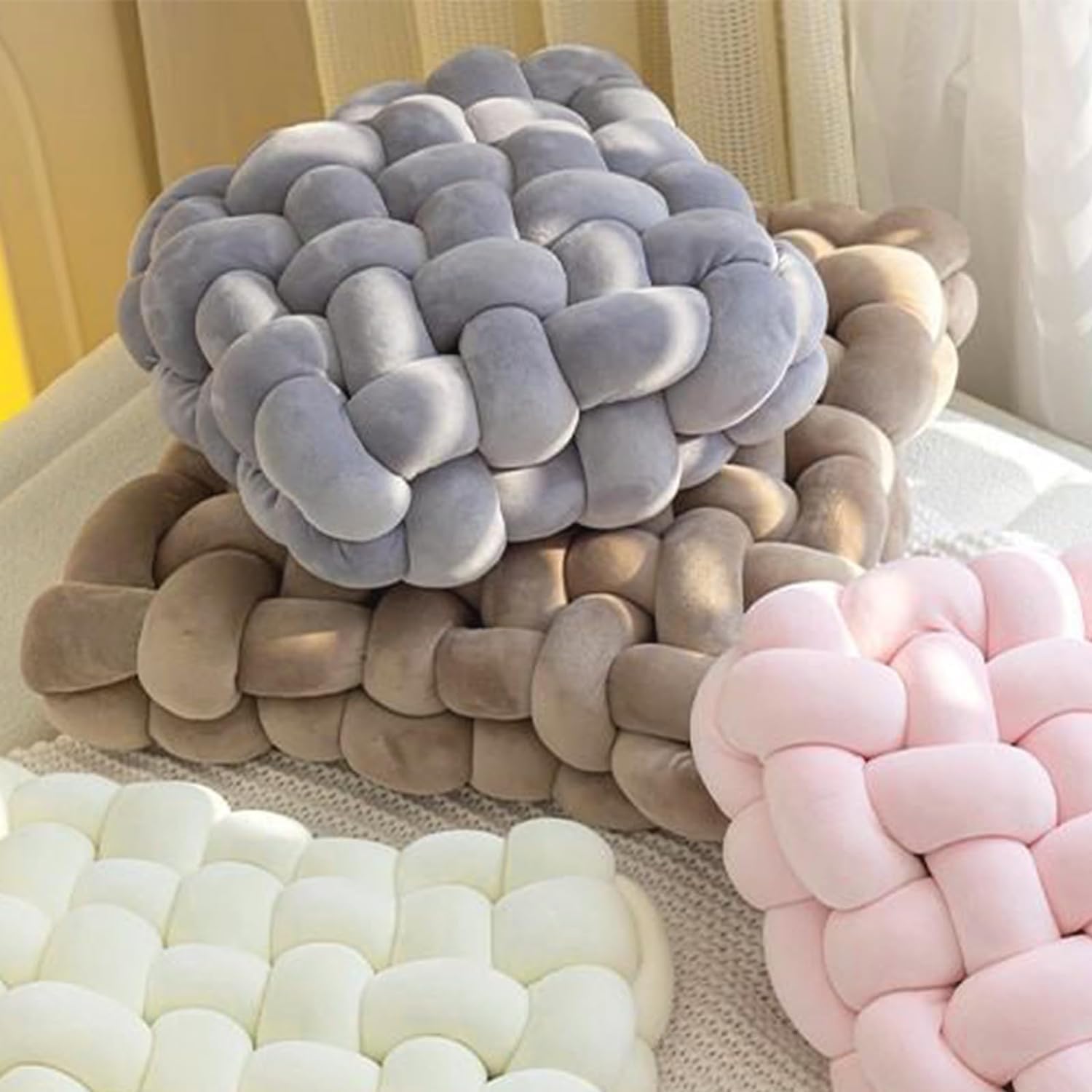 Velvet Chunky Yarn Bulky Giant Arm Knitting Yarn, Super Soft Tubular Weight Jumbo Yar n,DIY Crochet Hand Knitting Thick Ya rn for Blanket,Pet Bed, Rugs Pillow,Handbag(2.2lb-Khaki)