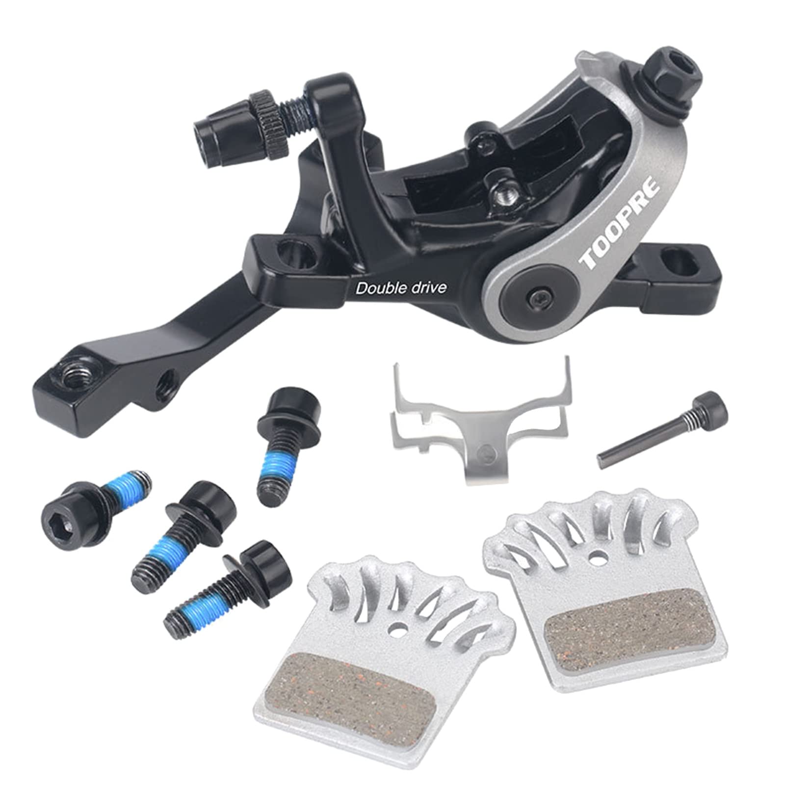 Aluminium Alloy Mechanical Disc Brake E-Bikes Bilateral Piston Drive Mountain Bikes Double Drive Front Disc Brake Set Front And Rear Disc Brakes Bike Disc Calipers Mountain Bike Double Drive Front Set