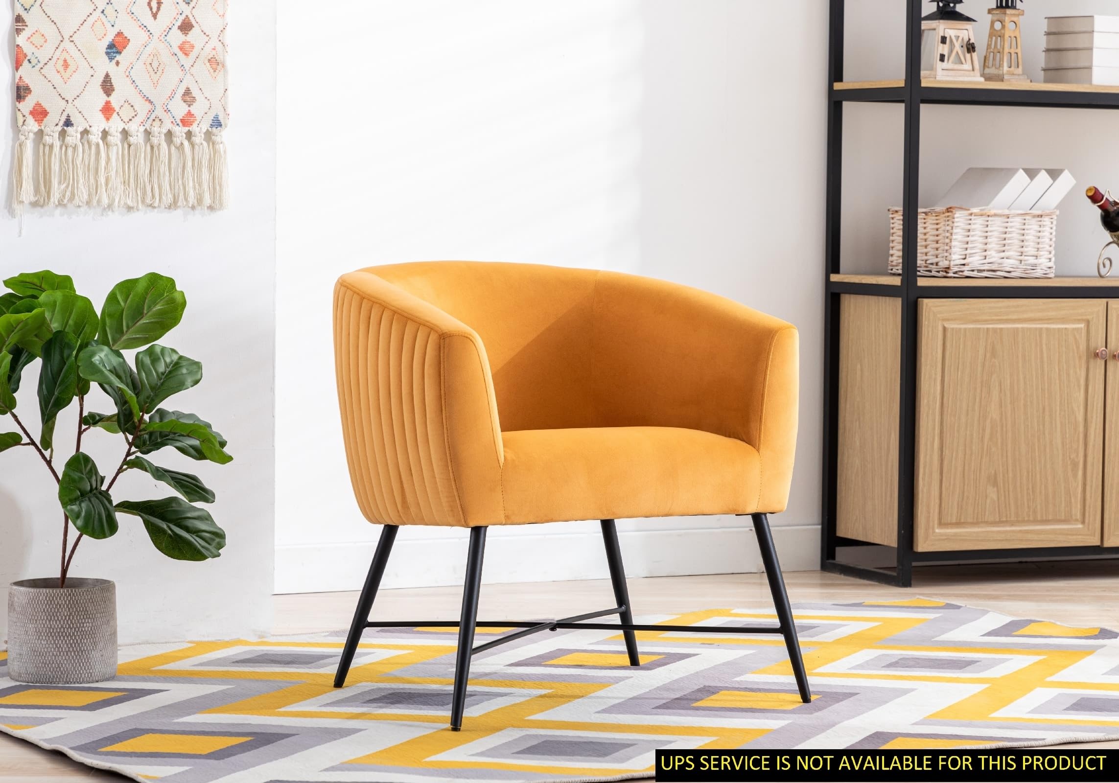 Wycian Sofa Chairs, Chair Seat 1PC Yellow Fabric 28.00" L 25.75" W 28.25" H for Living Room Bedroom Dining Rooms Garden Sofa Desk Chair