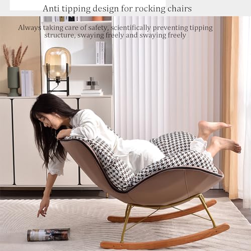 BREAUX Egg Rocking Chair with Cushion for Front Porch,Modern Rocker Chair for Balcony,Outdoor Patio Rocking Chairs(A)