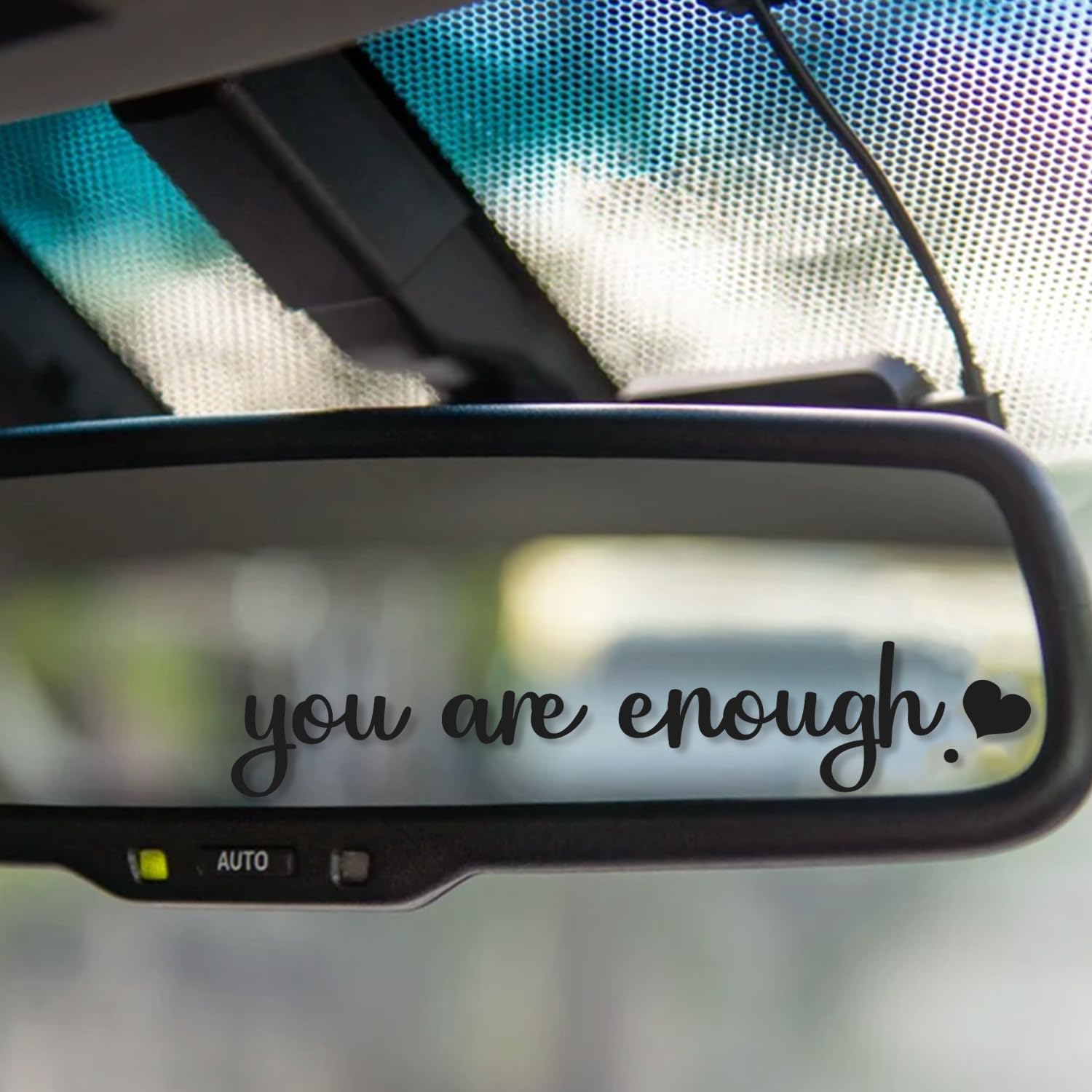 3x You Are Enough Rearview Mirror Decal,Vinyl Car Decals For Women,Vanity Mirror Stickers,Girl Car Decal Gifts,Car Window Decal,Car Mirror Sticker,Car Window Decal, Self Affirmations Decal
