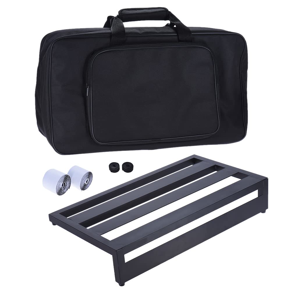 SIMBAE Aluminum Alloy Pedal Board DB-3 Portable Guitar Effect Pedal Board Pedalboard Aluminum Alloy with Carrying Bag Pedals Mounting Tapes