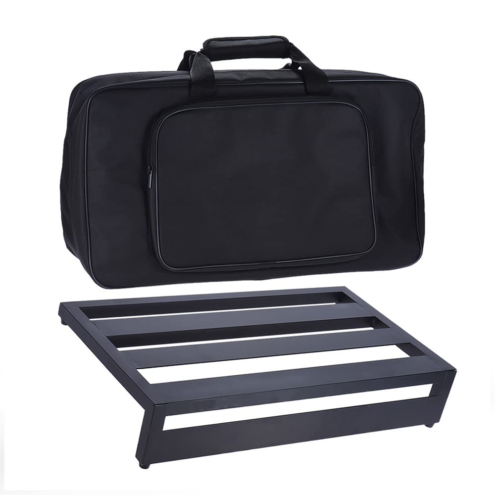 SIMBAE Aluminum Alloy Pedal Board DB-3 Portable Guitar Effect Pedal Board Pedalboard Aluminum Alloy with Carrying Bag Pedals Mounting Tapes