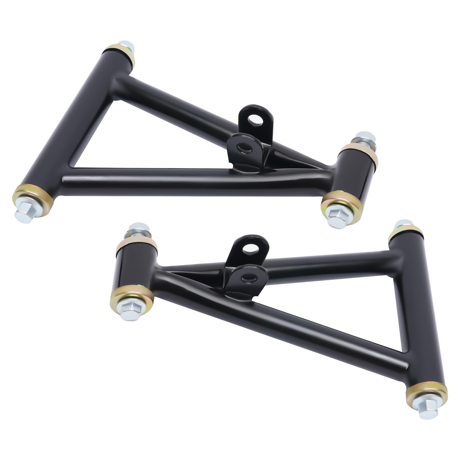 Front Suspension Arm Assembly, Upper/Lower Suspension Swingarm Assembly Suspension Shock Arm Upper&Lower Swingarm Steering Kit for DIY ATV Quad Bike Buggy Go Kart Parts