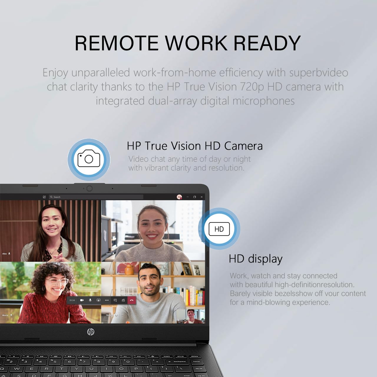 HP 14 Laptop, Intel Celeron N4020, 32GB RAM, 64 GB Storage, 14-inch HD Touchscreen, Intel UHD Graphics 600, Windows 11, Thin & Portable, 4K Graphics, One Year of Microsoft 365, Jet Black