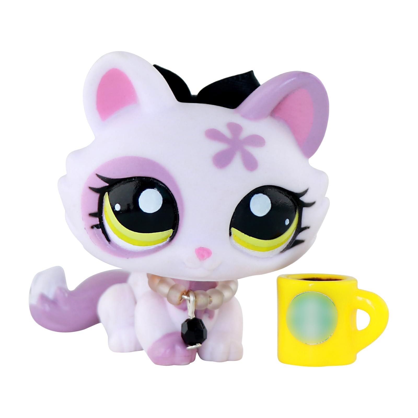 RIYES LPS Crouching Cat #1628 Animal Figures Collectible lps Toy with lps Accessories Rare Old LPS Pets Mini Pet Shop for Kids Xmas Gift (LPS Crouching Cat 1628)