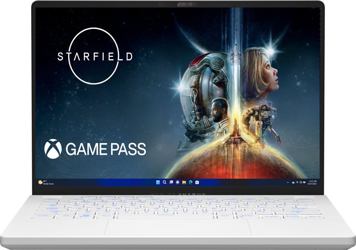 Asus ROG Zephyrus G14 Gaming Laptop 14" QHD+ 165Hz 500nits AMD 8-Core Zen4 Ryzen 9 7940HS (>i9-12900H) 48GB RAM 2TB SSD GeForce RTX 4060 8GB Graphic Backlit USB4 Fast Charging Win11 White + HDMI Cable
