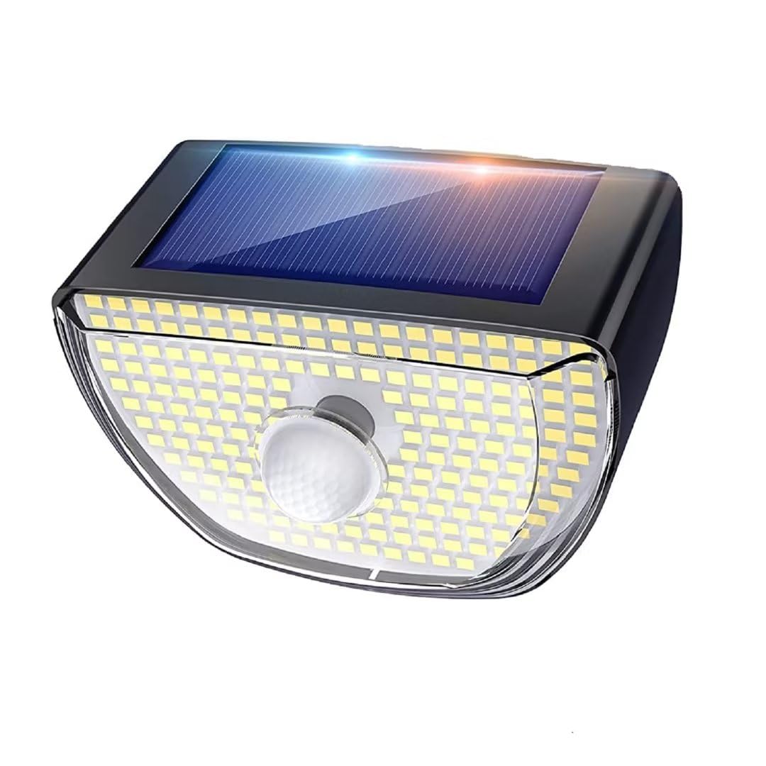 oditton Solar Wall Lights, Solar Security Lights, Outdoor Solar Lights, 200LED Solar Lights, 3 Modes, IP65 Waterproof for Yard, Stairs, Garage, Fence, Porch, 1 Pack