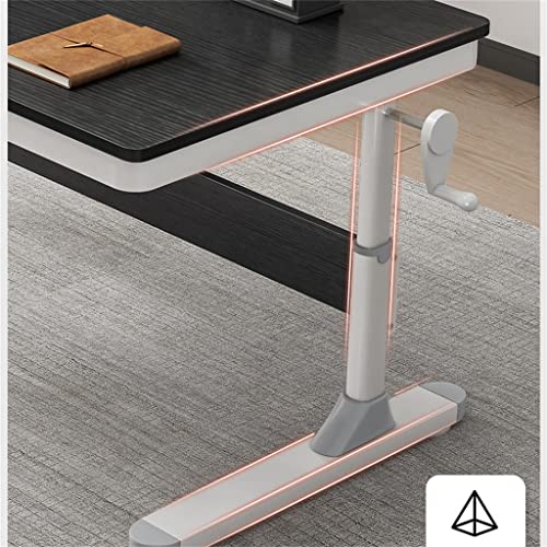 SCKTFS 80/100CM Office Boss Desk Adjustable Student Computer Desk Up and Down Adjustable School Study Table Desktop Table (Color : D, Size : 80Cm)