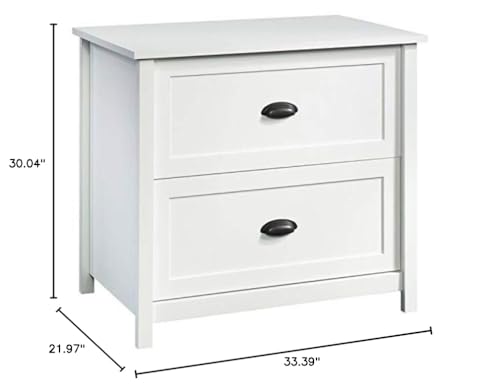 Pemberly Row Engineered Wood 2-Drawer Lateral File Cabinet in Soft White