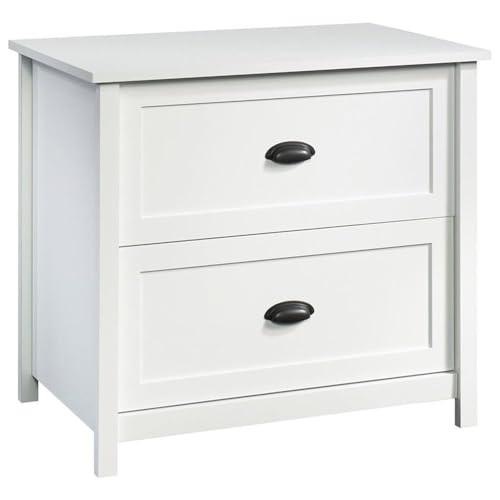 Pemberly Row Engineered Wood 2-Drawer Lateral File Cabinet in Soft White