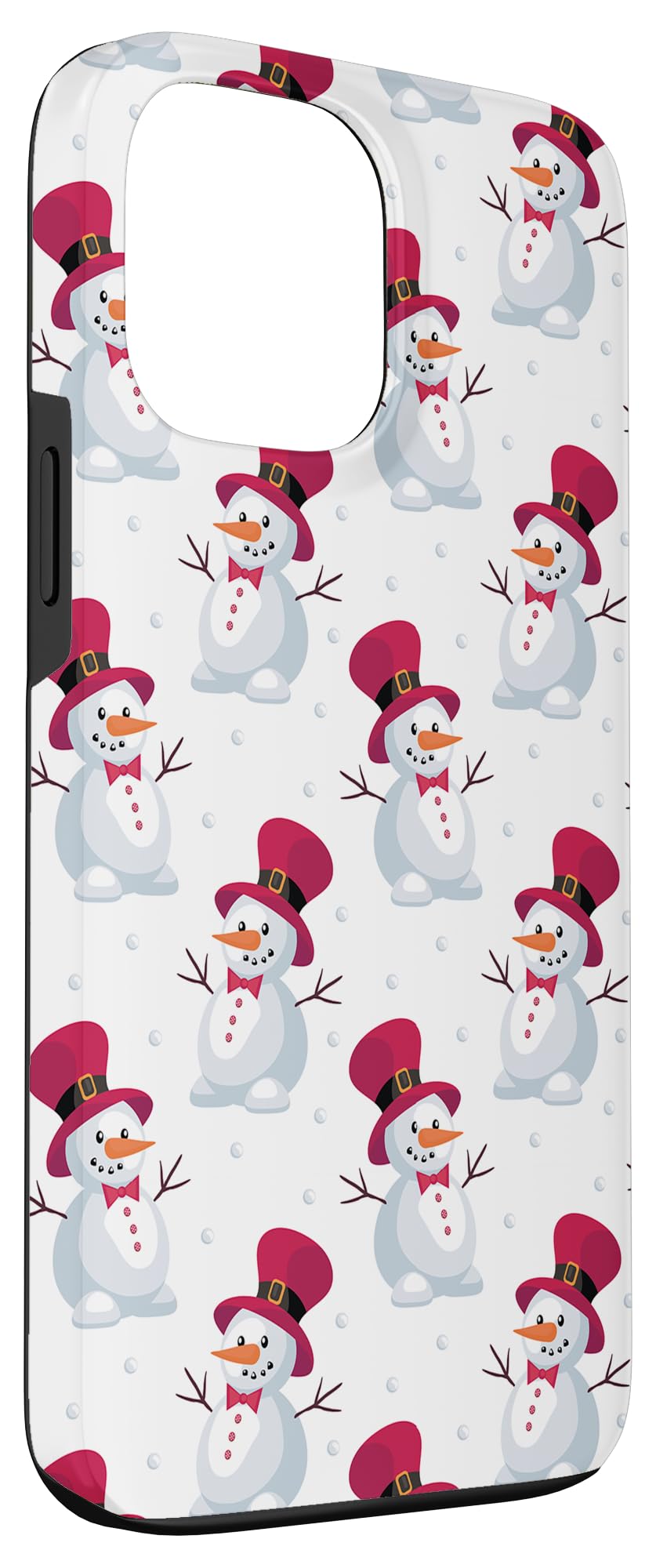 iPhone 13 Pro Max Cute Snowman Autumn Christmas Design White Phone Case