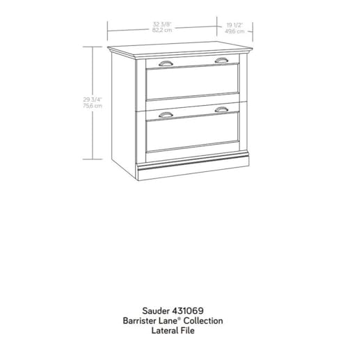 Pemberly Row Mid-Century Engineered Wood Lateral File Cabinet in White Plank