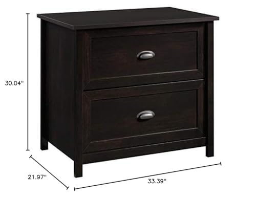 Pemberly Row Engineered Wood 2-Drawer Lateral File Cabinet in Estate Black