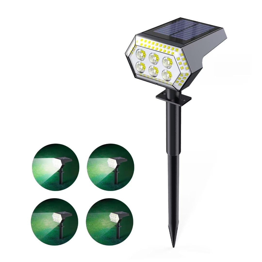 oditton Solar Garden Light, Solar Light, Solar Deck Light, Solar Spotlight, Solar Wall Light, IP65 Waterproof, 4 Bright Modes, Outdoor for Ardens, Courtyards, Fences, Paths, Patios, 1 Pack
