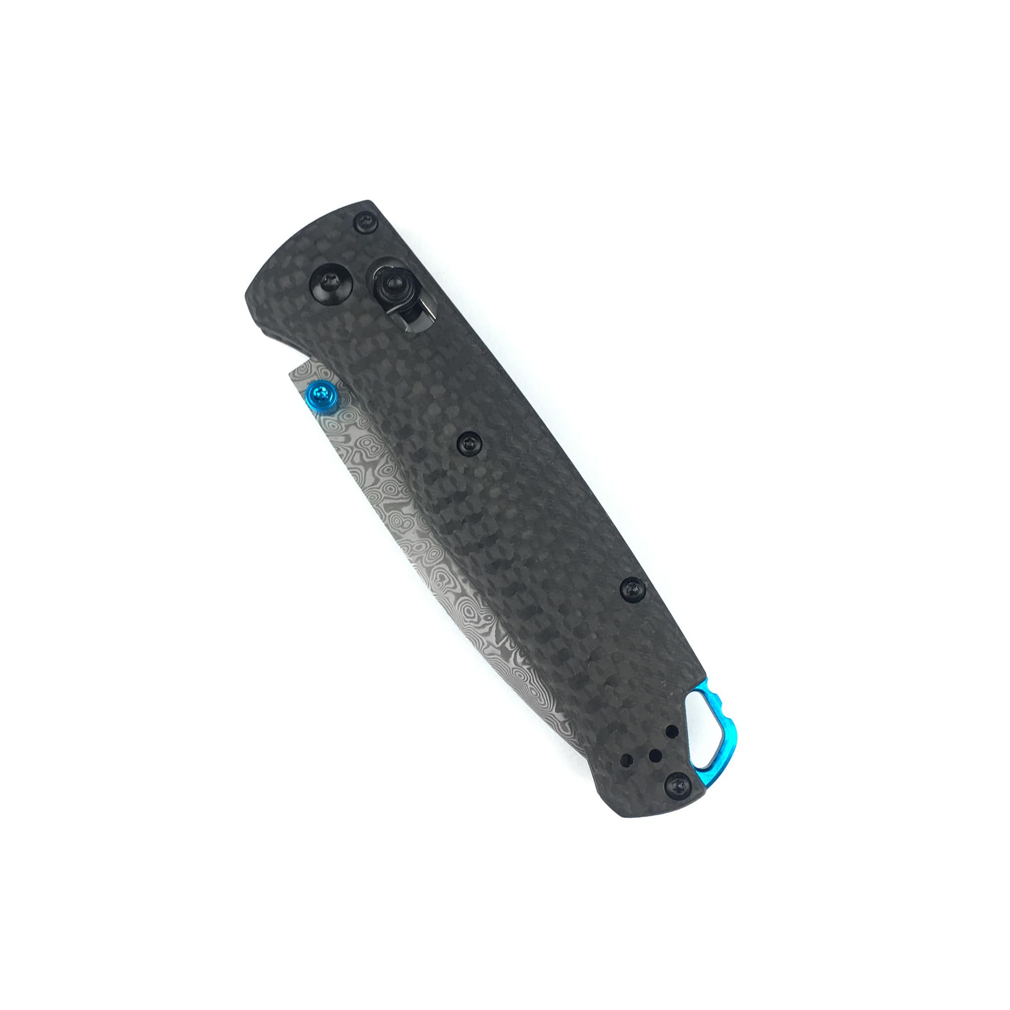 HUAAO EDC Bugout Knife, Axis Lock Pocket Knife with 3'' Damascus Blade Carbon Fiber Handle, Damascus Folding Knife with Thumb Stud Pocketclip