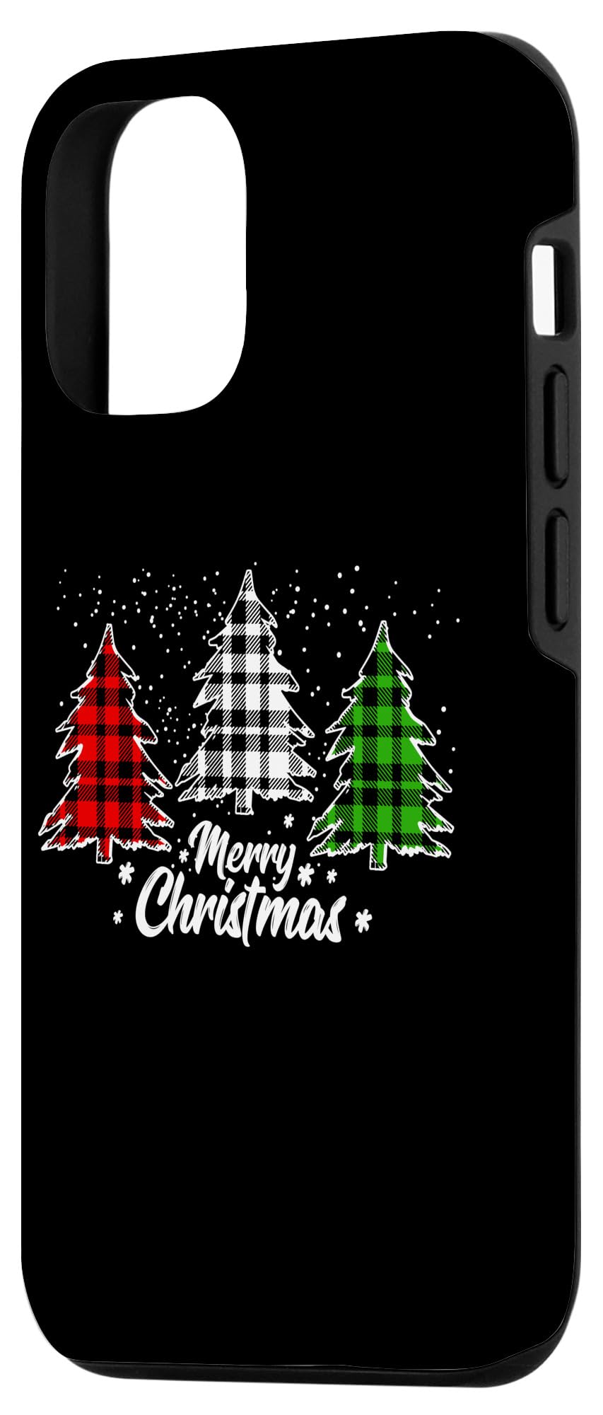 iPhone 13 Pro Merry Christmas Tree Buffalo Plaid Red White Green Xmas Case