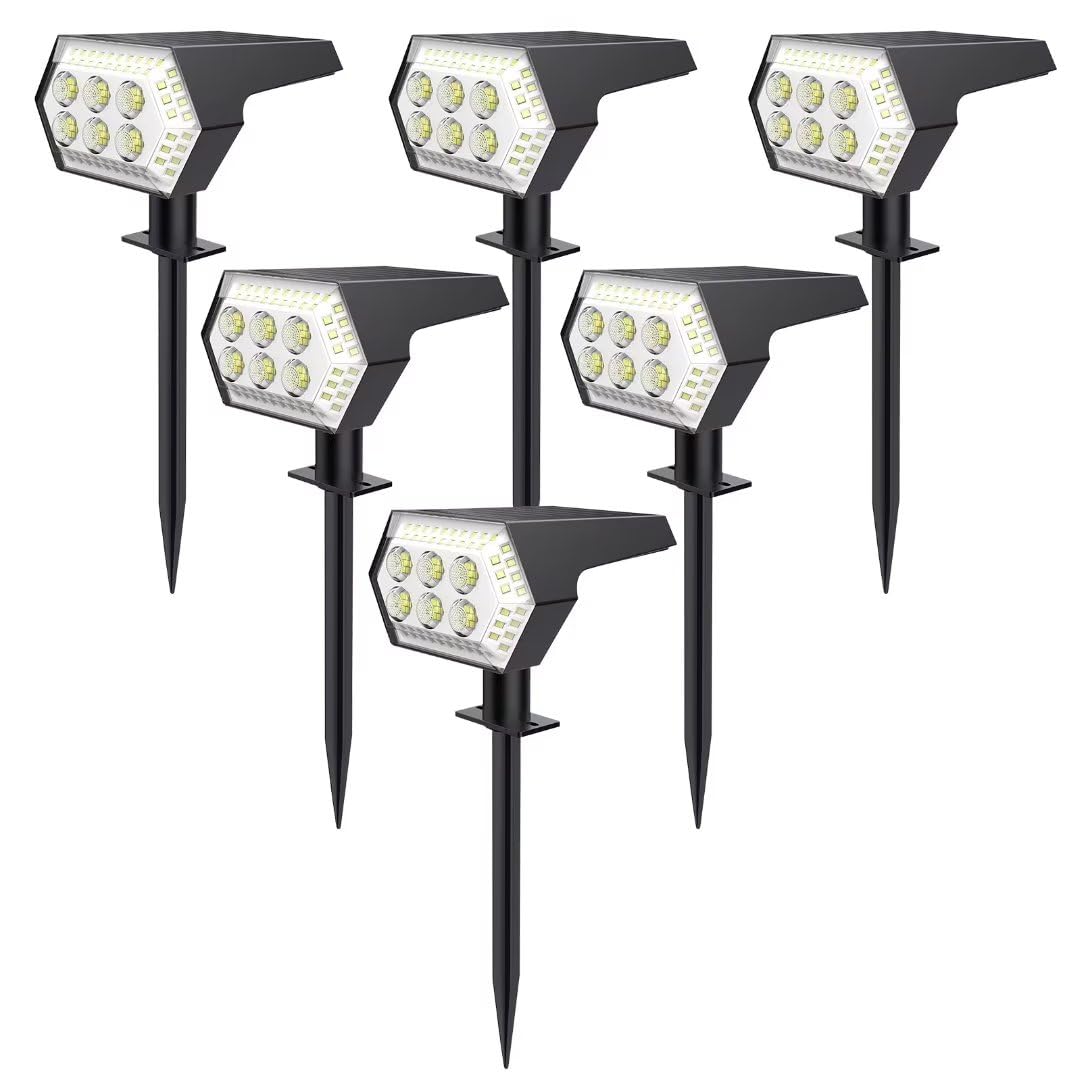 oditton Solar Garden Light, Solar Light, Solar Fence Light, Solar Spotlight, IP65 Waterproof, 4 Modes, 2-in-1, Outdoor for Garden, Patio, Pathway, Fence, Yard