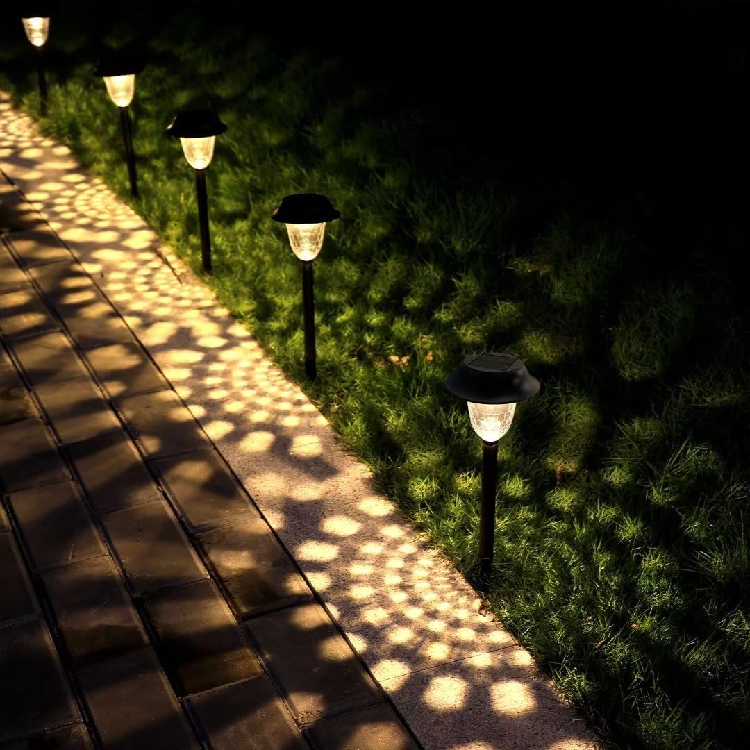 oditton Solar Spotlight, Solar Light, Solar Landscape Lights, Solar Pathway Lights, Waterproof IP66, 3 Lighting Modes Super Bright LED, Outdoor for Garden, Patio, Walkway, Backyard, 1 Pack