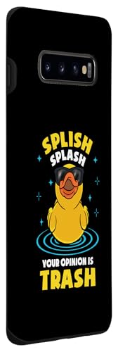 Galaxy S10+ Funny Rubber Ducky Duckie Yellow Bath Toy Rubber Duck Case