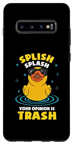 Galaxy S10+ Funny Rubber Ducky Duckie Yellow Bath Toy Rubber Duck Case