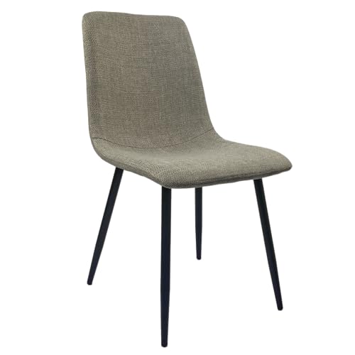 GIA Home Series 5pcs Modern Dining Set Include Rectangle 59"x35"x29.56" Faux Black Marble Wooland Table and Four Dining Chairs with Upholstered Linen Seat,Gray