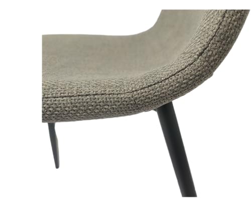GIA Home Series 5pcs Modern Dining Set Include Rectangle 59"x35"x29.56" Faux Black Marble Wooland Table and Four Dining Chairs with Upholstered Linen Seat,Gray