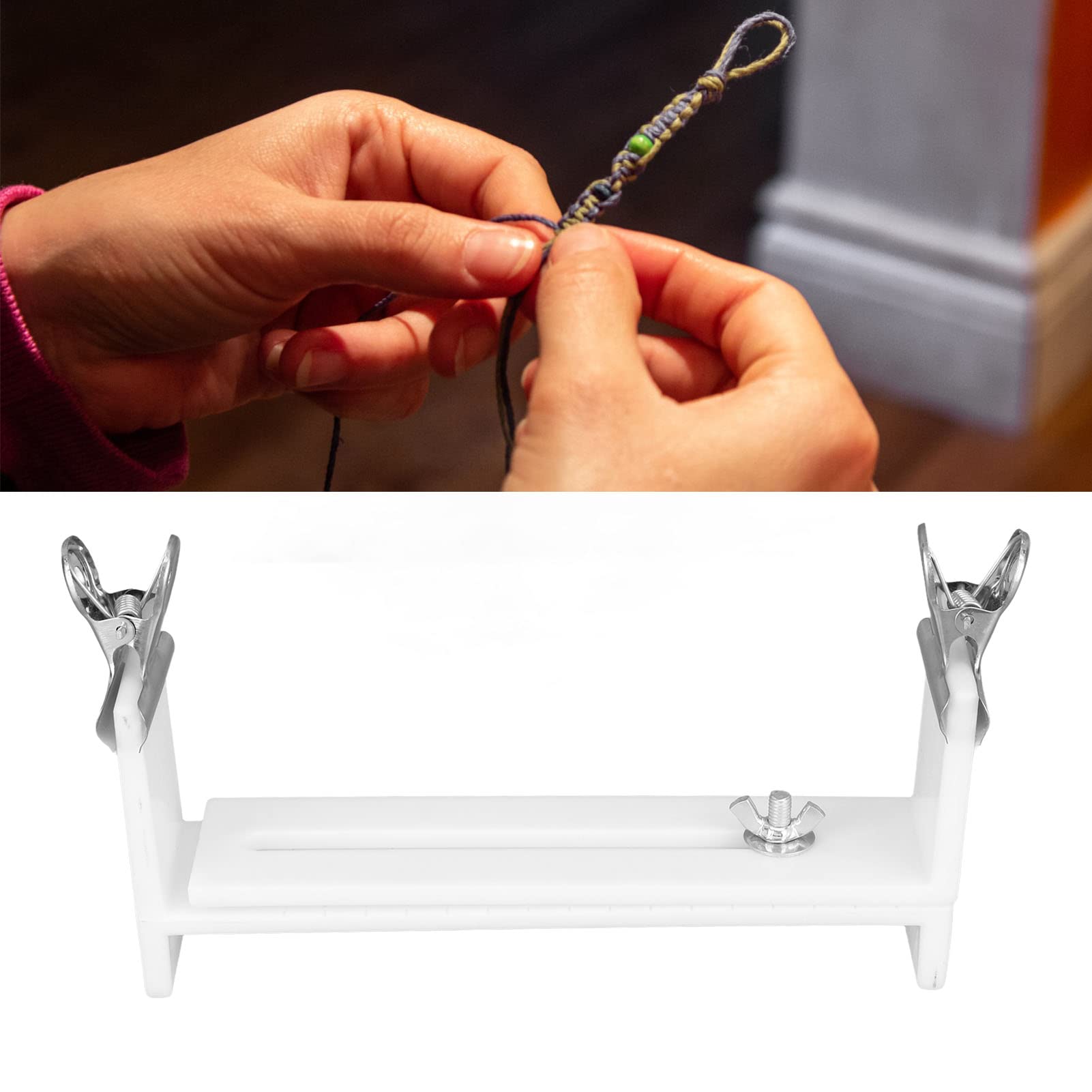 Knotting and Weaving Tools Kit ABS Bracelet Maker for Braiding and Weaving Crafts, Paracord Jig Tool with Accessories Bracelet Holder Maker Included
