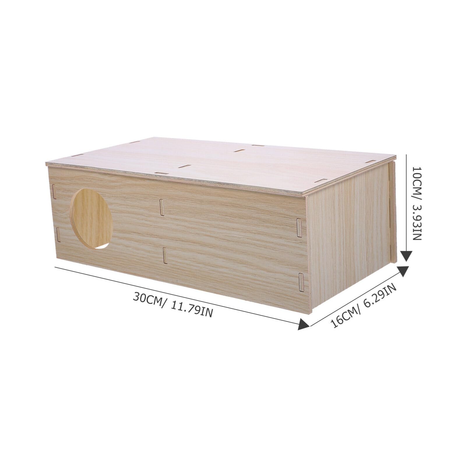 POPETPOP Guinea Pig Maze Hamster Houses and Hideouts Wood Small Animal Hideout 2 Chamber Hamster Hideout Hamster Hut Hideout Squirrel Pineapple Bed Toys Keep Warm Wooden Hamster Cage