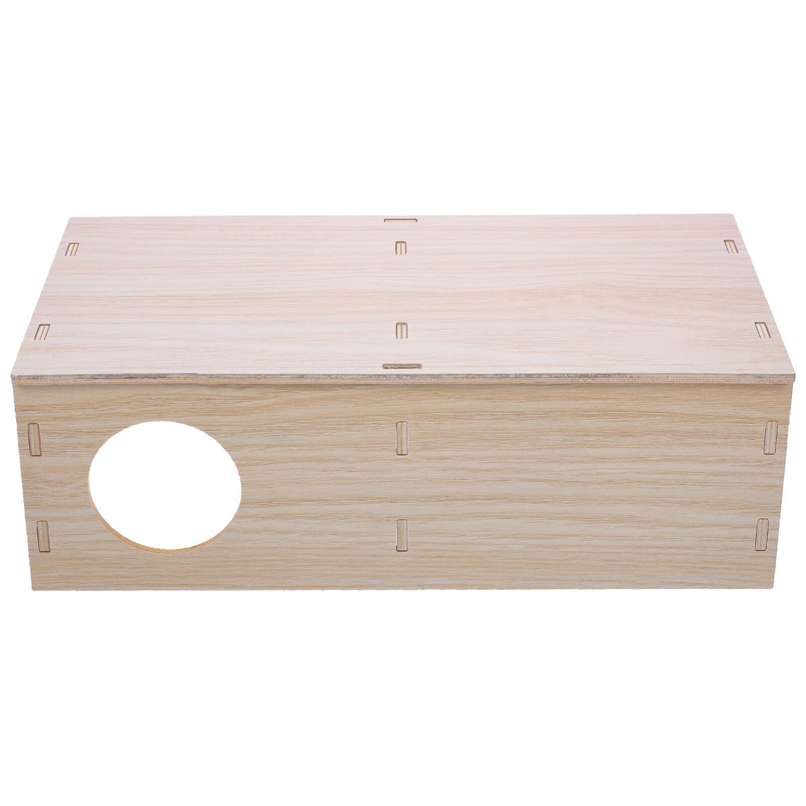 POPETPOP Guinea Pig Maze Hamster Houses and Hideouts Wood Small Animal Hideout 2 Chamber Hamster Hideout Hamster Hut Hideout Squirrel Pineapple Bed Toys Keep Warm Wooden Hamster Cage