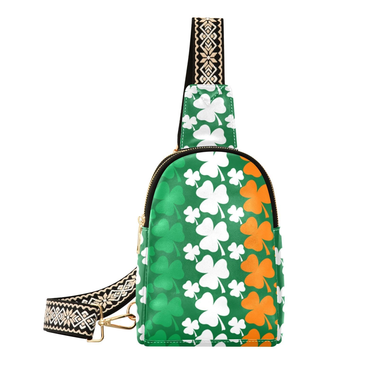 Augenstern Women Crossbody Sling Backpack Patricks-day-irish-flag Girl Chest Bag Daypack for Hiking Traveling