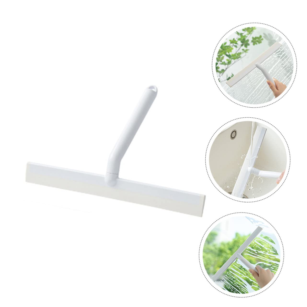 GLEAVI 3 Pcs Ergonomic Handle Glass Squeegee Window Cleaner Tool for Bathroom Tile Easy to Use Cleaning Squeegee for Home