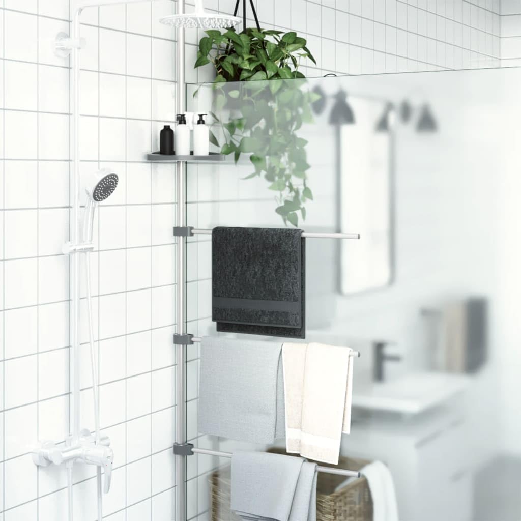 Tidyard Towel Rail 18.5" x 110.2" Aluminum Towel Storage Hanger Bar Bath Towel Holder for Bathroom, Kitchen