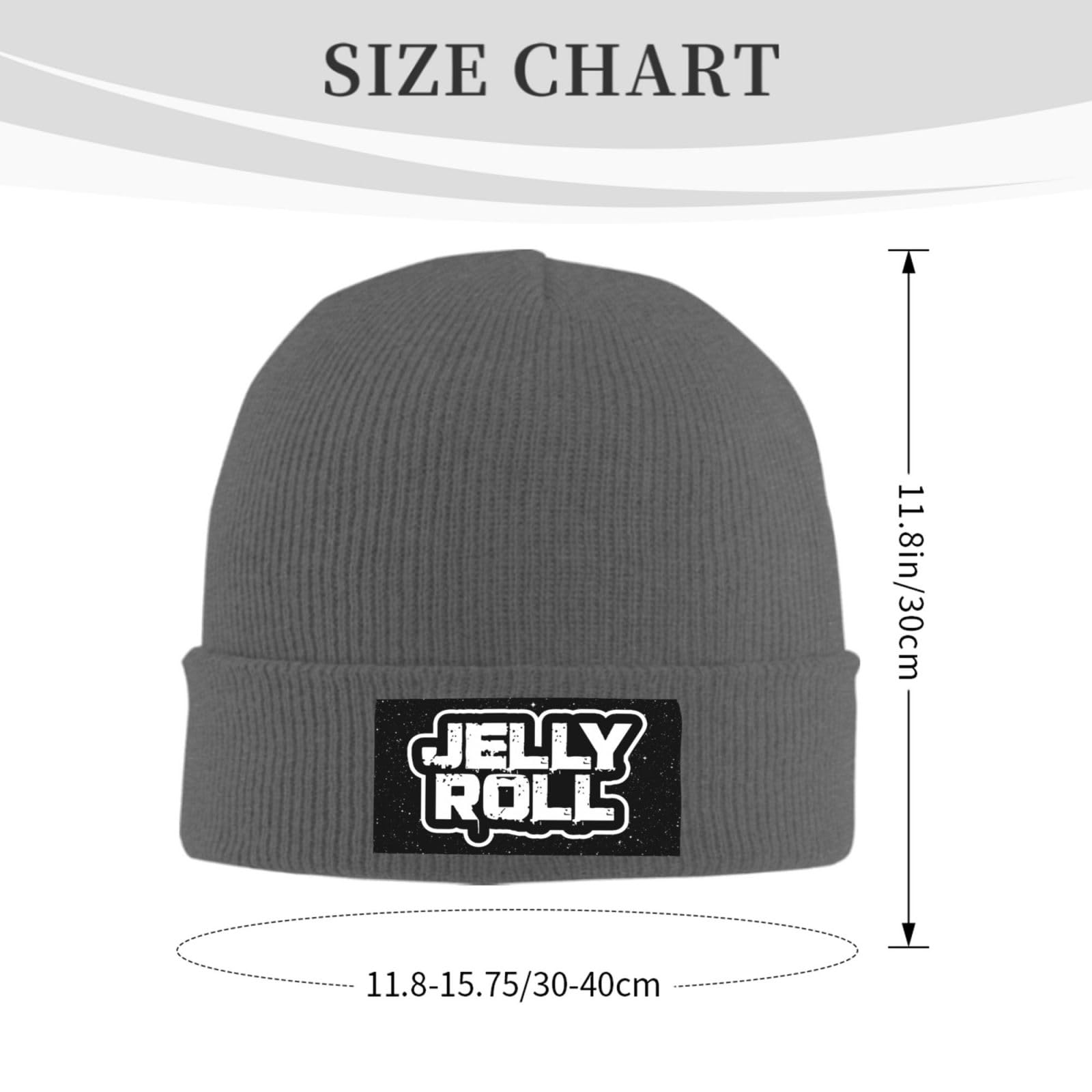 Jelly Rapper Singer Roll Beanies for Men's Womens Teens - Casual Unisex Aldult Cuffed Skull Knit Hat Knitted Winter Hat Classic Breathable Sleep Hats for Workout Gaming Deep Heather