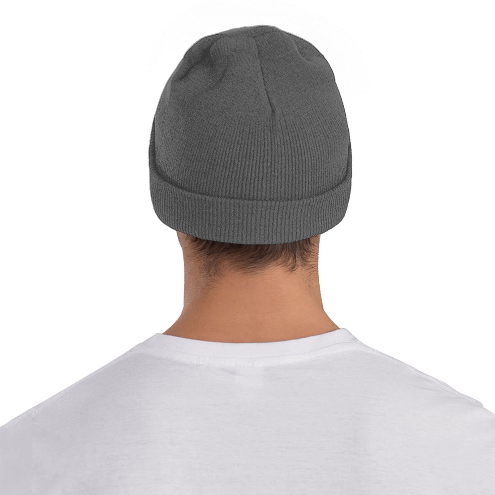 Jelly Rapper Singer Roll Beanies for Men's Womens Teens - Casual Unisex Aldult Cuffed Skull Knit Hat Knitted Winter Hat Classic Breathable Sleep Hats for Workout Gaming Deep Heather