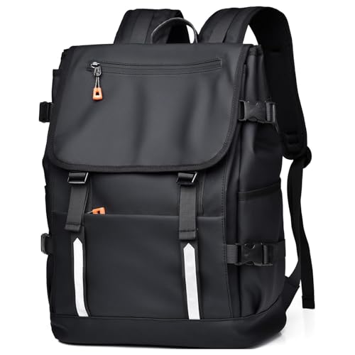Wantdali Suitable for 15.6-inch laptop backpacks Men waterproof work backpack, Fashion travel backapck Adult computer laptop (black)