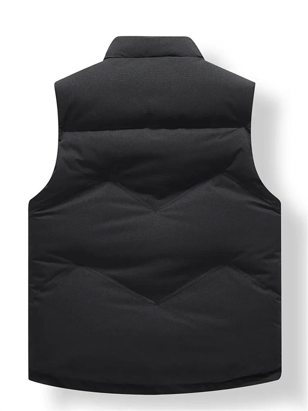 Winter Padded Vest Men Stand Collar Sleeveless Thick Warm Jackets Windproof Thermal Gilet Coats Bright EN8 XL