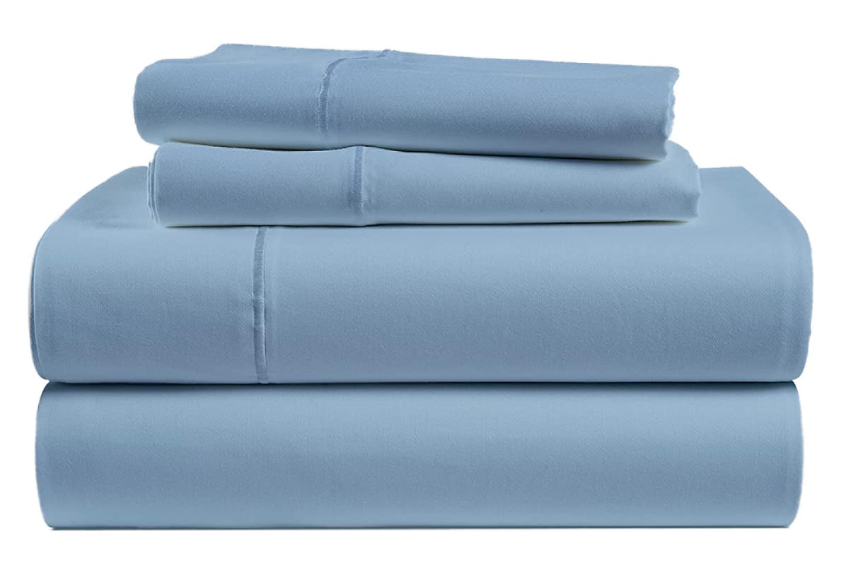 Luxora Bedding Heavy Wight 100% Egyptian Cotton, 1000 Thread Count Sheet Set Full Size Light Blue Bed Sheets,8 Inches Deep Pocket