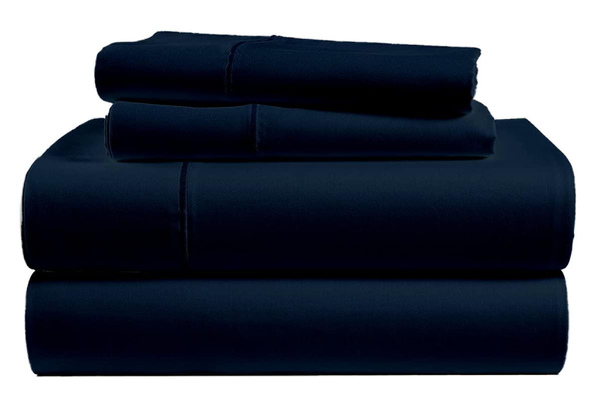 Luxora Bedding Heavy Wight 100% Egyptian Cotton, 1000 Thread Count Sheet Set Full Size Navy Blue Bed Sheets,8 Inches Deep Pocket
