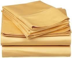Luxora Bedding Premium Super Heavy Wight 100% Egyptian Cotton, 1000 Thread Count 4 Piece Sheet Set Full Size Gold Bed Sheets,12 Inches Deep Pocket