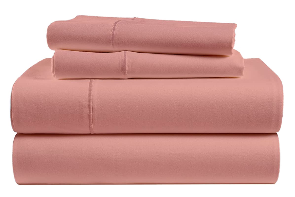 Luxora Bedding Heavy Wight 100% Egyptian Cotton, 1000 Thread Count Sheet Set Full Size Peach Bed Sheets,8 Inches Deep Pocket
