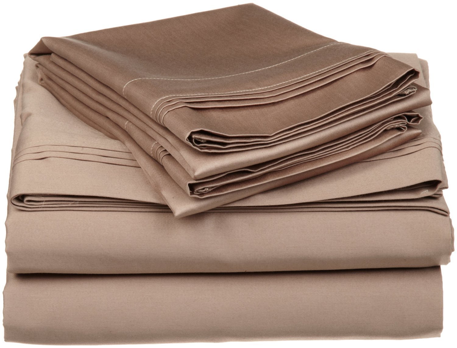 Luxora Bedding Heavy Wight 100% Egyptian Cotton, 1000 Thread Count Sheet Set Full Size Taupe Bed Sheets,8 Inches Deep Pocket