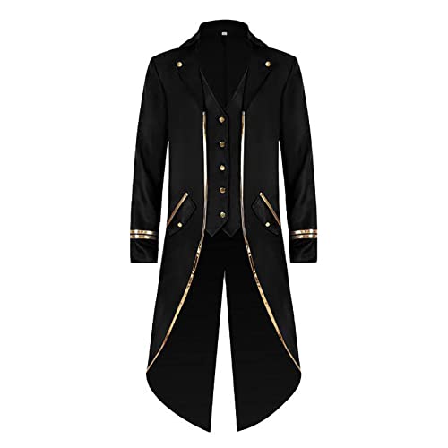 O-484 Black Mens Blazers Blazers Outfits for Man Work Office Blazer Happy Vacation Halloween Vintage Costumes Cosplay Renaissance Peasant Steampunk Fall Winter Blazers 2023 K5 S