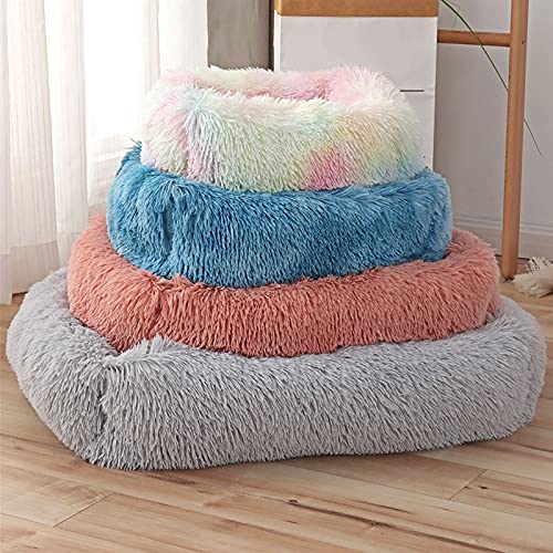 LQUOXH Square Dog Beds Long Plush Pet Beds Cat Mat for Little Medium Large Pets Super Soft Winter Warm Sleeping Mats (Color : LightGrey, Size : Small)