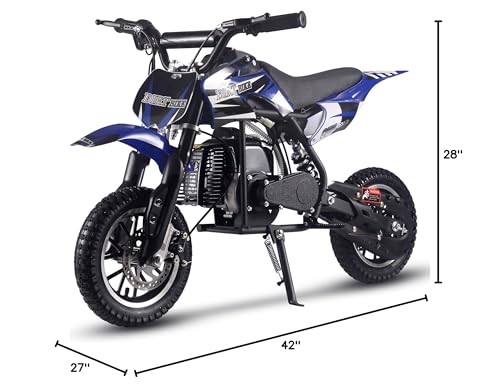 MotoTec DB-01 50cc 2-Stroke Kids Gas Dirt Bike Blue