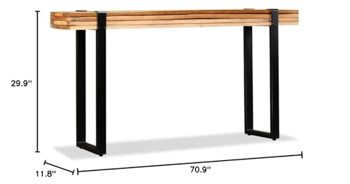 QJBSAVVA Console Table Solid Reclaimed Wood Adjustable,Large Space Dresser Entry Tables Narrow end Table Couch Table Suitable for Home, Office, Bedroom, Meeting Room