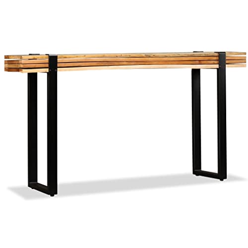 QJBSAVVA Console Table Solid Reclaimed Wood Adjustable,Large Space Dresser Entry Tables Narrow end Table Couch Table Suitable for Home, Office, Bedroom, Meeting Room