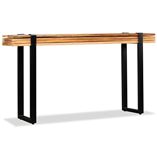 QJBSAVVA Console Table Solid Reclaimed Wood Adjustable,Large Space Dresser Entry Tables Narrow end Table Couch Table Suitable for Home, Office, Bedroom, Meeting Room